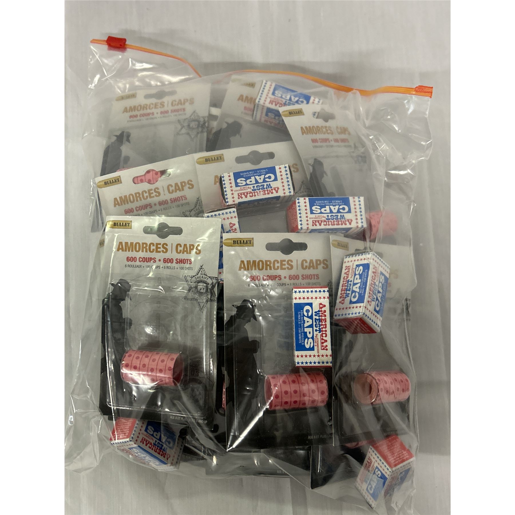 37pcs Cap Gun Caps 600 Shots Per Roll