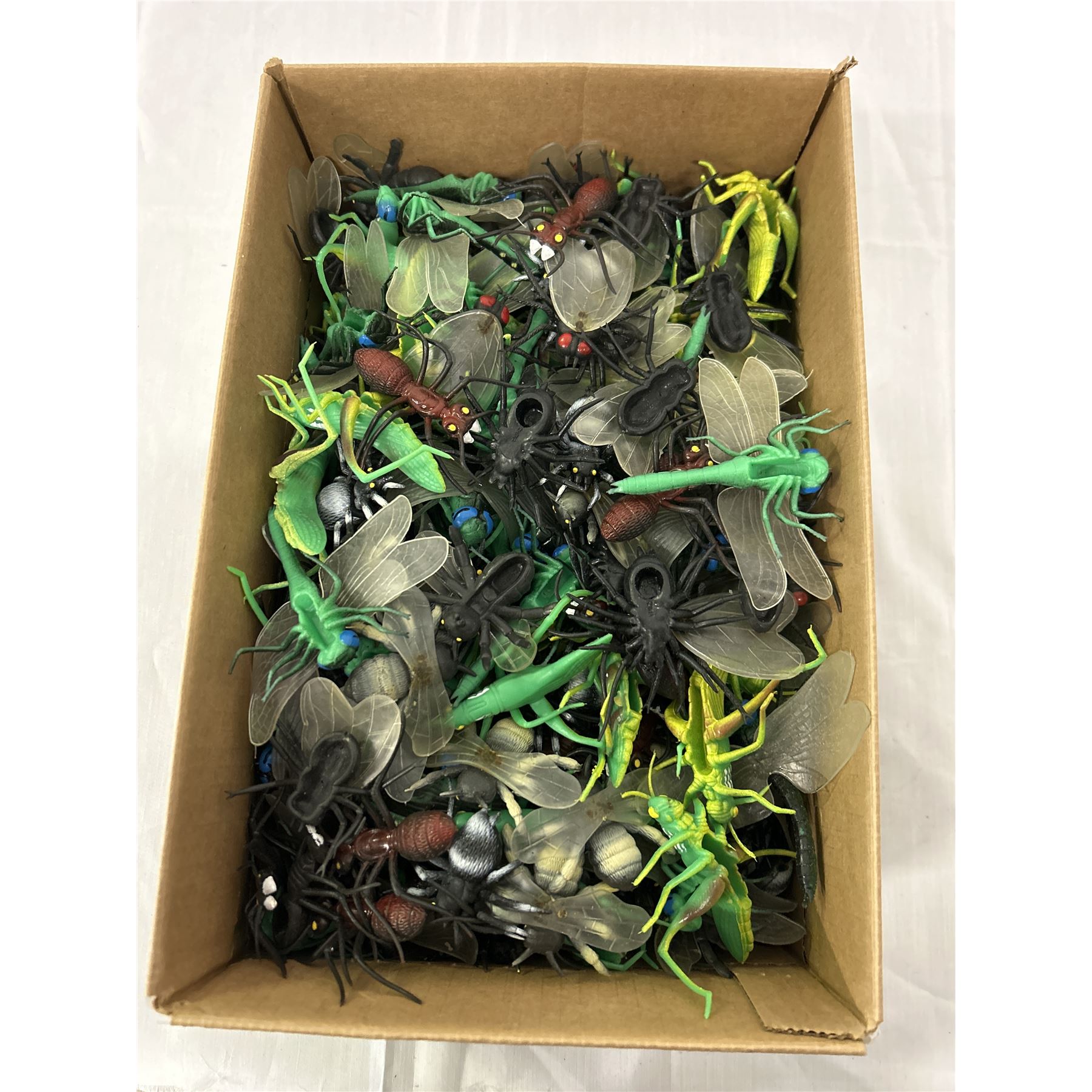 Box Full of New Rubber Large Bugs Toys