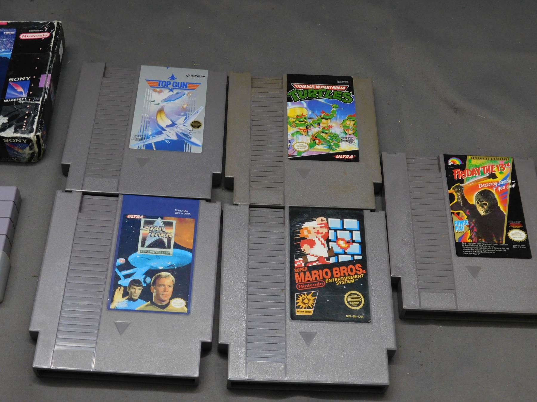 Lot of SNES & NES Nintendo Games TMNT Turtles, Mario Bros, Super Mario ...
