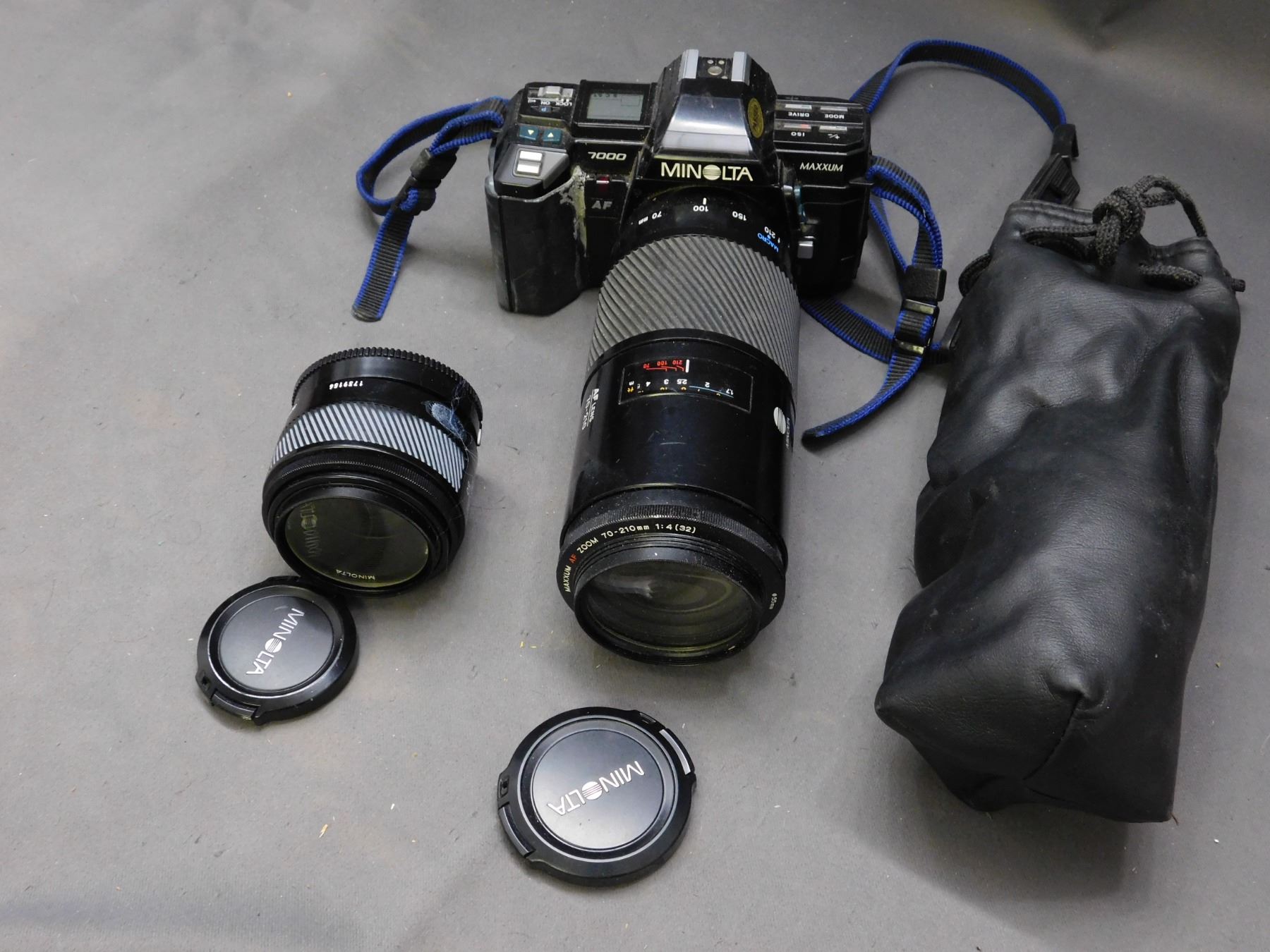 Lot of Minolta 7000 Maxxum Camera w Telephoto Lens 70-210 & 50mm