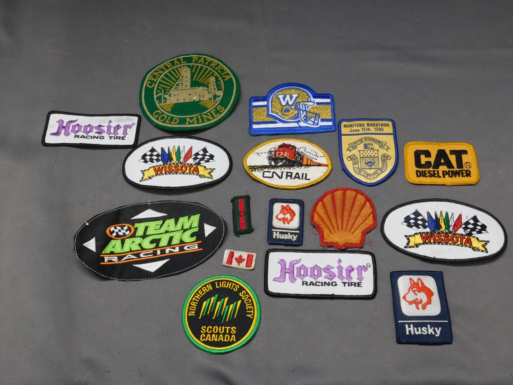 Lot of Assorted Patches Racing, Shell, CAT, Husky, Scouts, Gold Mines, etc