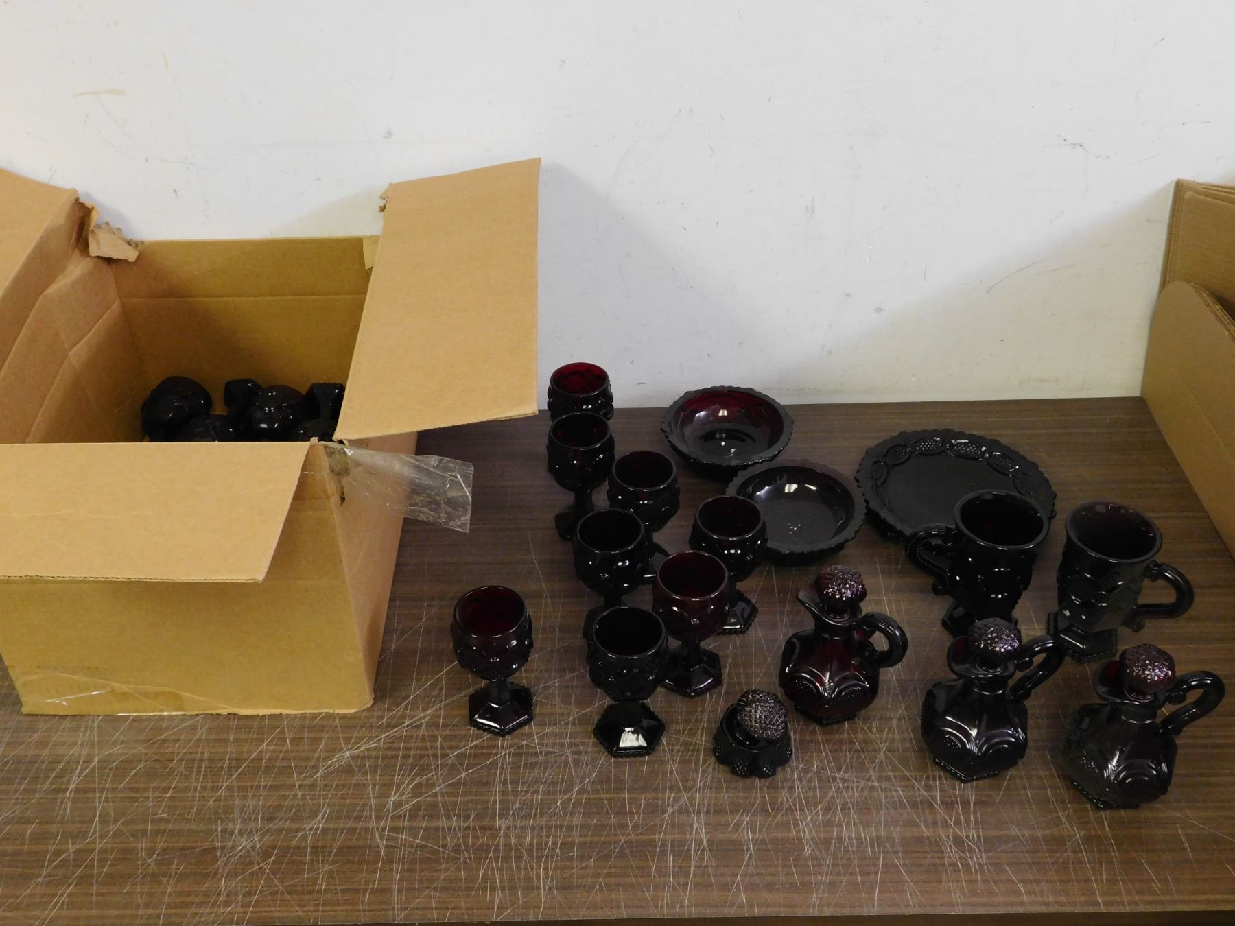 30pcs Avon Cape Cod Ruby Red Vampire Glassware Glass Pieces Cups ...