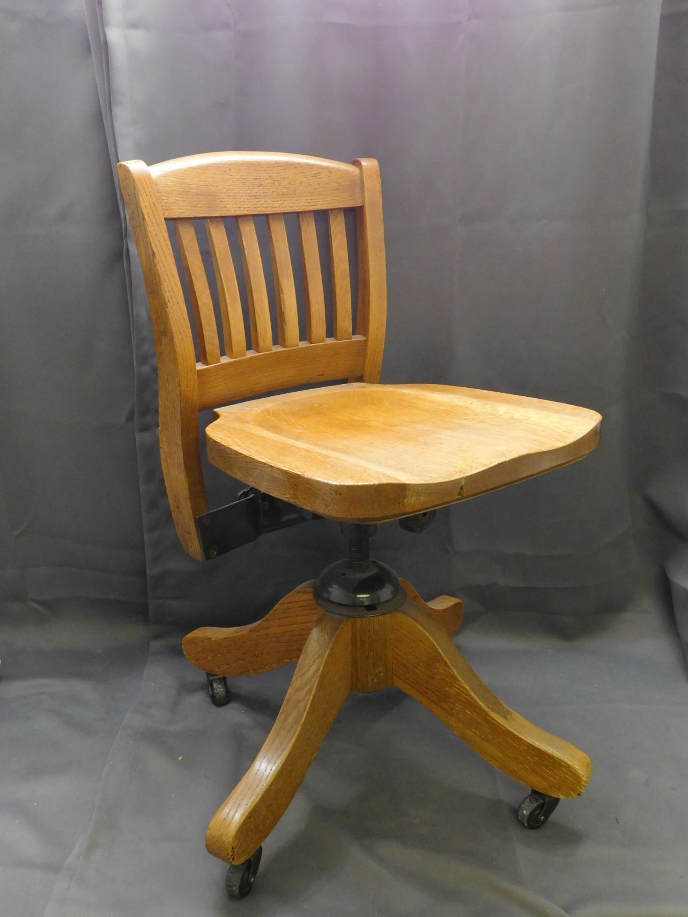 Vintage Solid Wooden Office Chair Gilson Canada