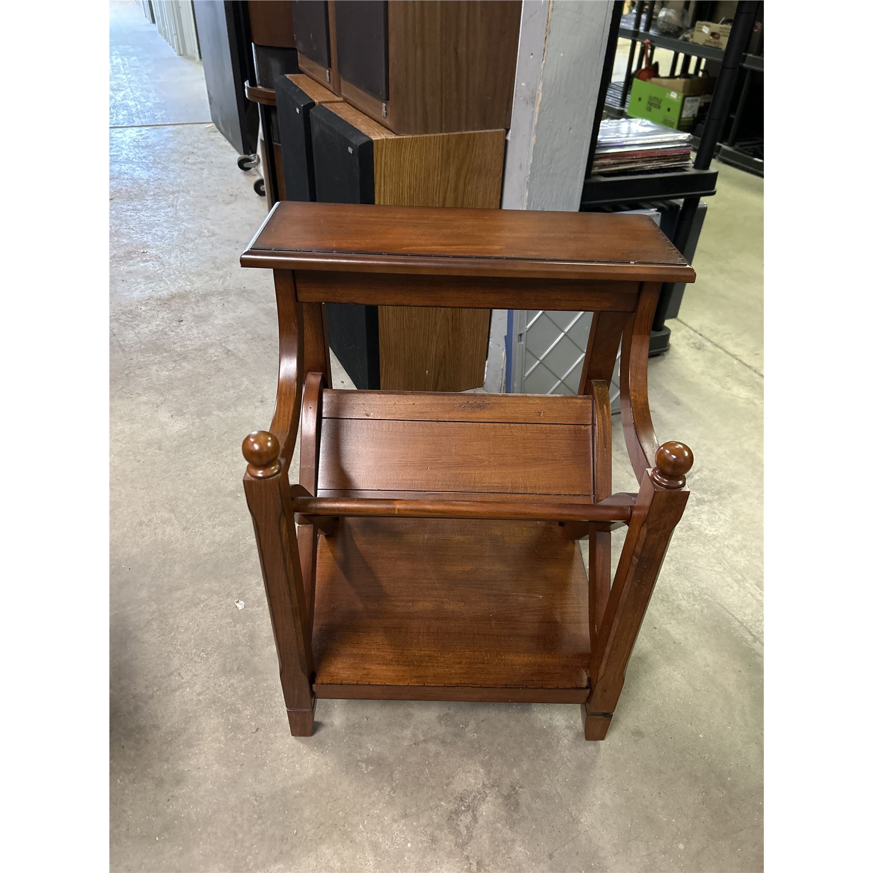 Wooden Magazine Rack Side Table