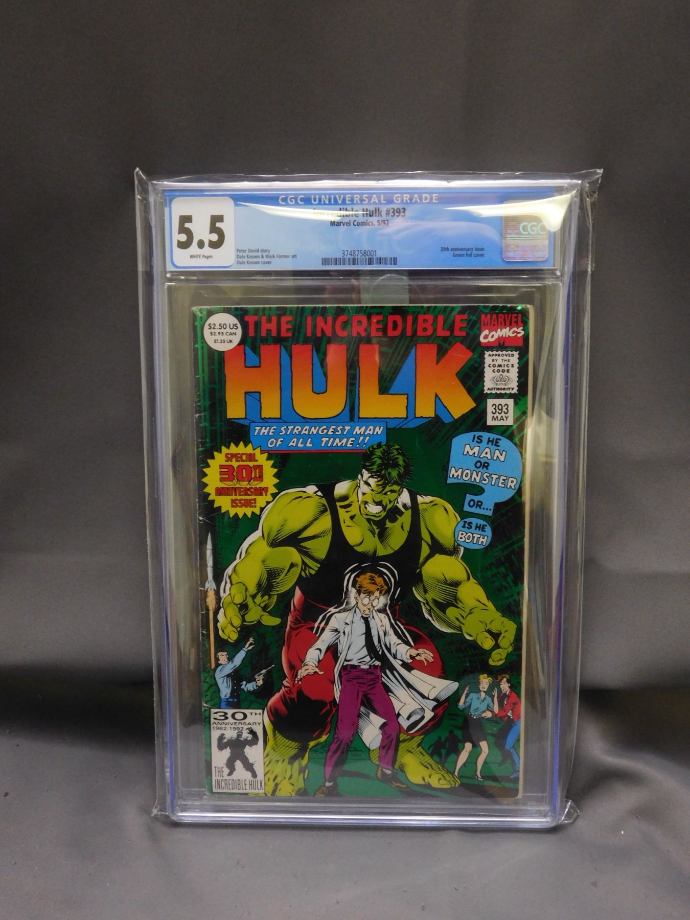 5.5 CGC Universal Grade The Incredible Hulk #393 Marvel Comics 5/92