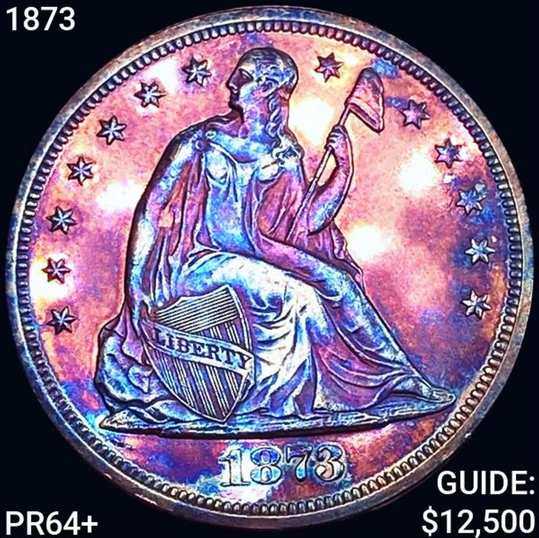 1873 Seated Liberty Dollar CHOICE PROOF