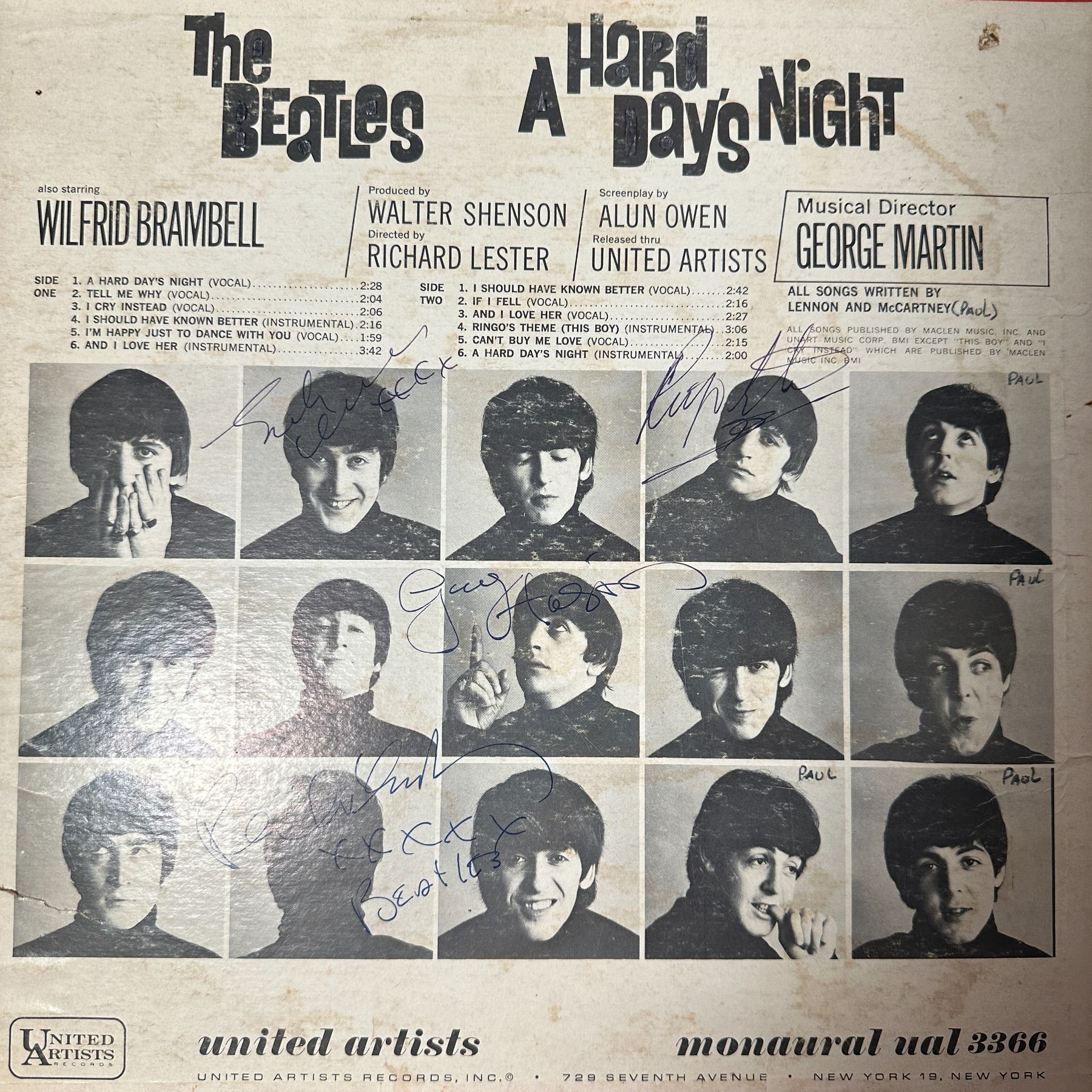 The Beatles Autographed ALBUM JOHN PAUL GEORGE RINGO