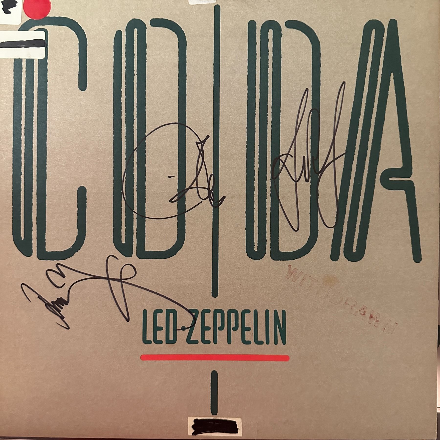 Led Zeppelin Autographed Album PAGE PLANT JONES
