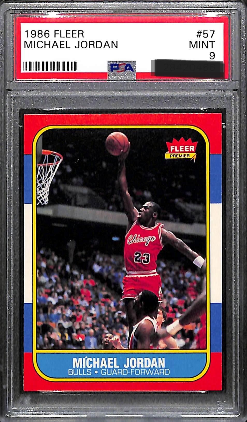 Michael Jordan PSA 9 1986 Fleer Rookie Card! Rare