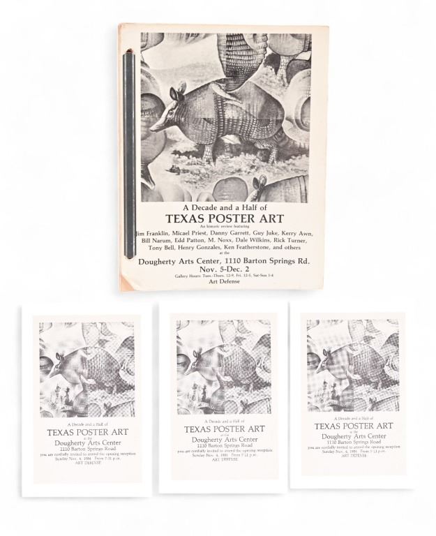 Texas Poster Art Historic Review 1985 Austin TX