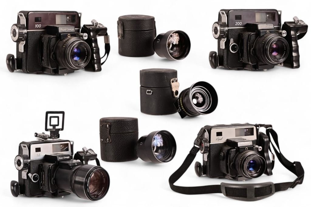 (4) Koni-Omega Rapid Vintage Medium Format Cameras