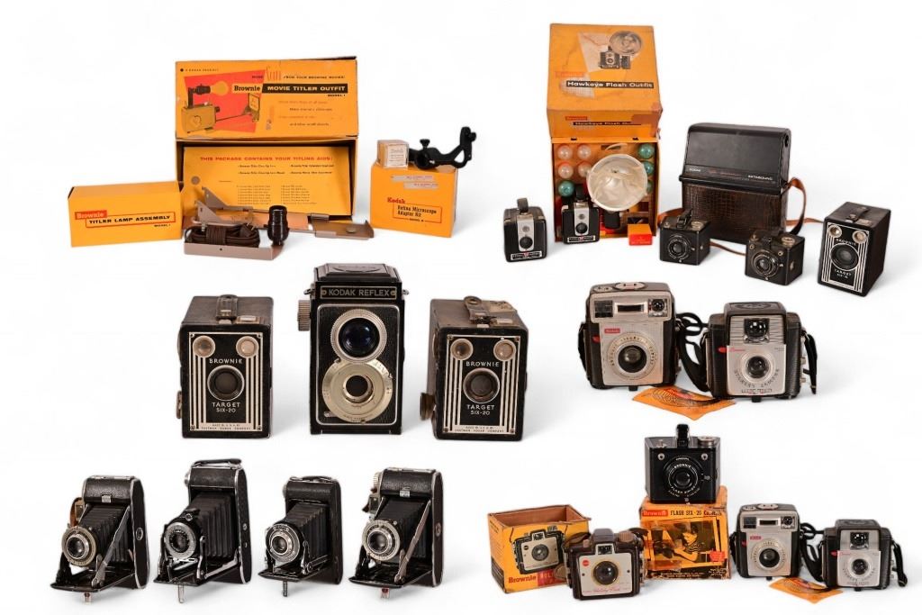 Large Collection of Vintage/Antique Kodak Cameras