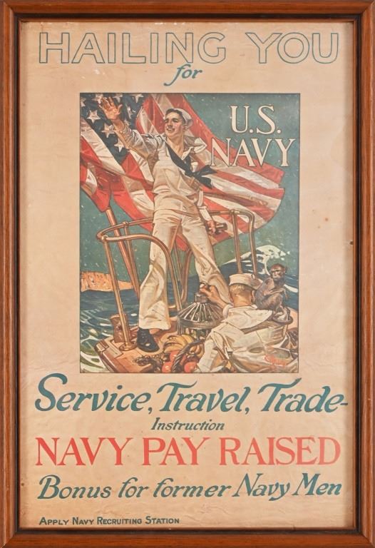 Vintage U.S. Navy Recruiting Station Advertisement