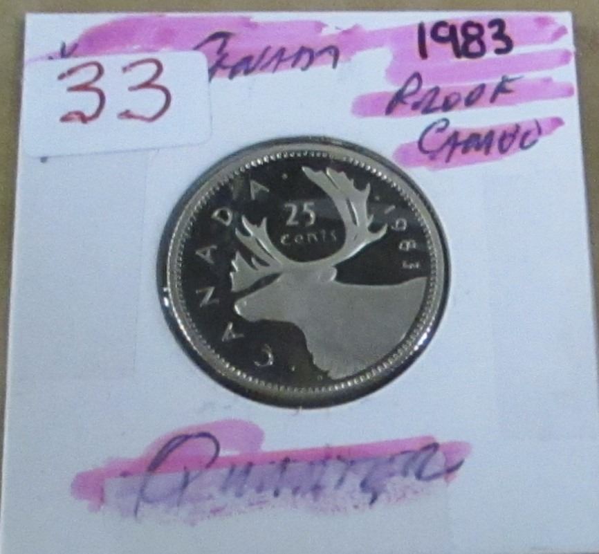 1983 PROOF CAMEO CANADA QUARTER