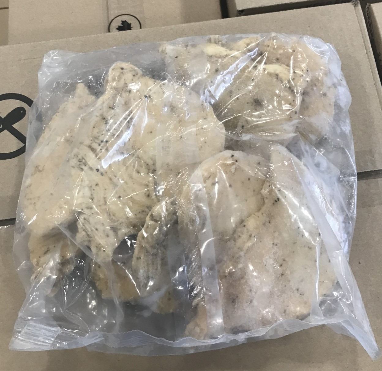 FROZEN: UNCOOKED MARINATED CHICKEN BREASTS (2.5 LBS)