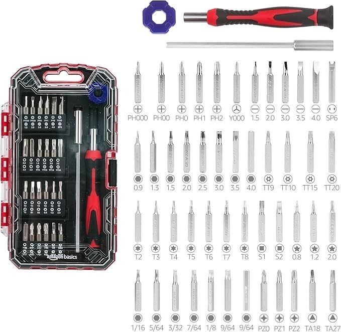 Amazon Basics 51-Piece Precision Screwdriver Bit Set