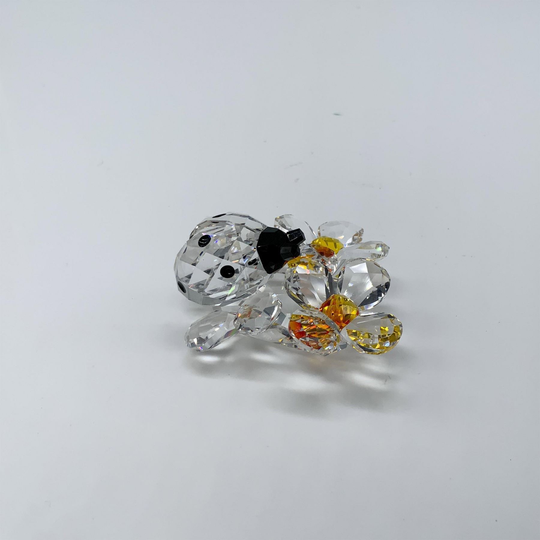 Swarovski Crystal Figurine, Ladybug with Flowers