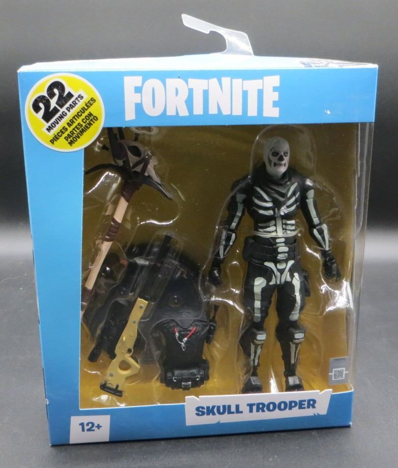 New Fortnite Skull Trooper 7 Inch Action Figure (Hyper-articulated 22 ...