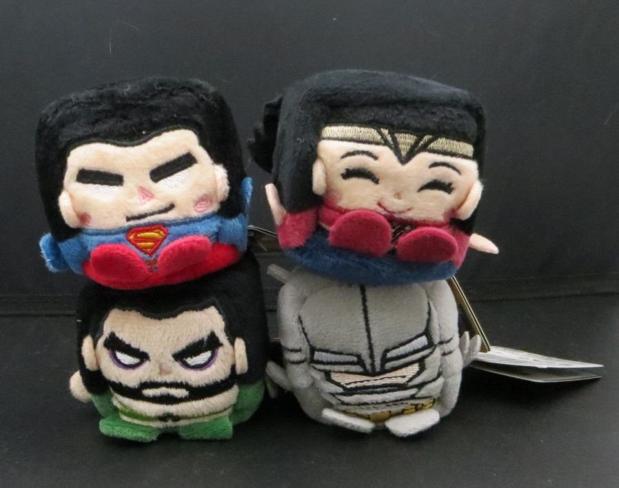4 New DC Kawaii Cubes Plush Aquaman, Batman, Superman & Wonderwoman