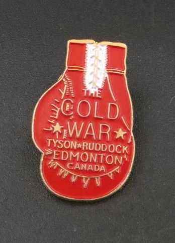 Rare The Cold War Tyson VS Ruddock Edmonton Canada Boxing Collector Pin
