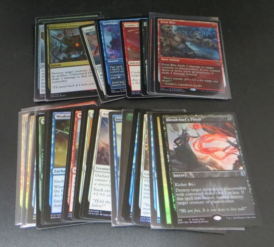 50 Foil MTG Cards includes Commons to Rares Various Sets & Colors