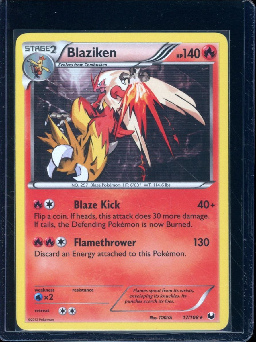 Pokemon Blaziken - Cosmo Holo - 17/108 - Rare Holo Dark Explorers