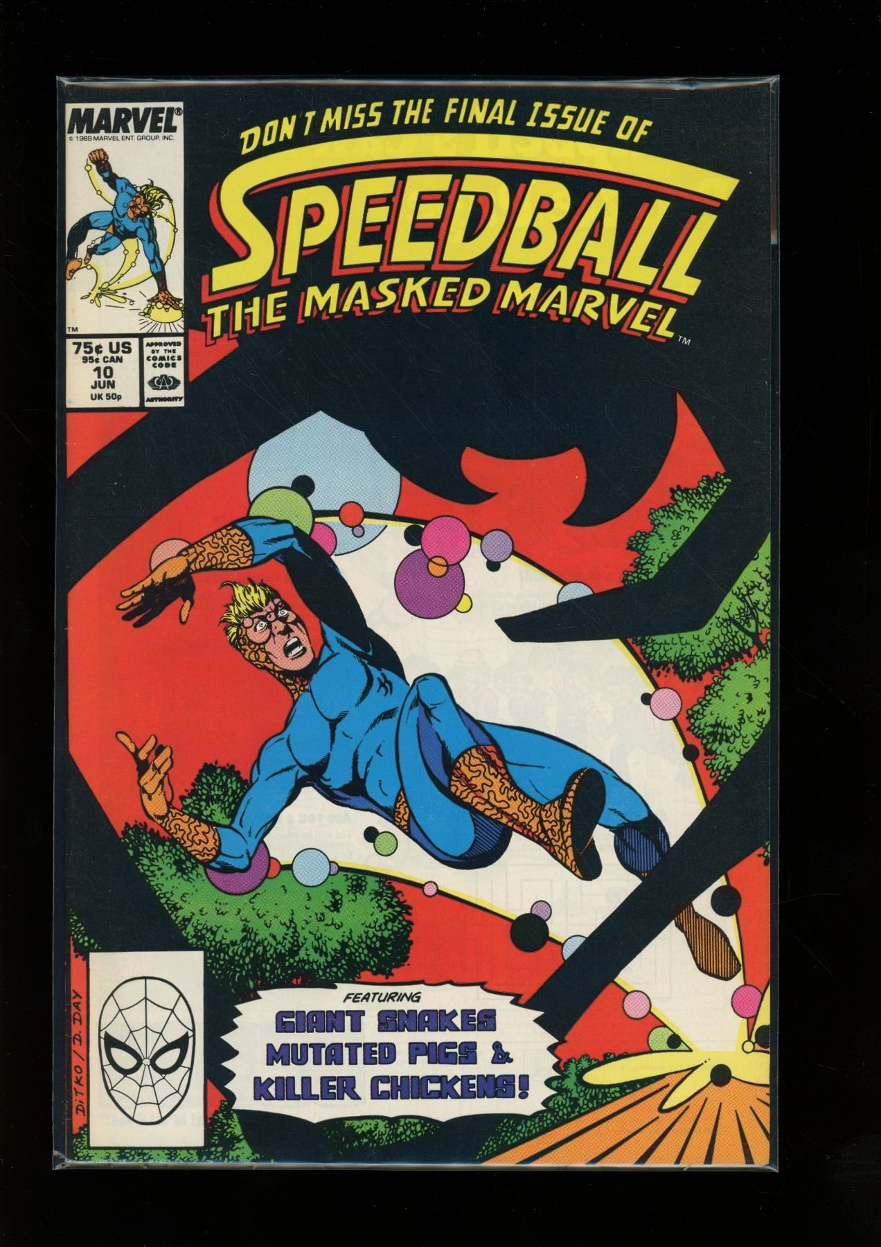 Marvel Speedball The Masked Marvel #10 (Final Issue)