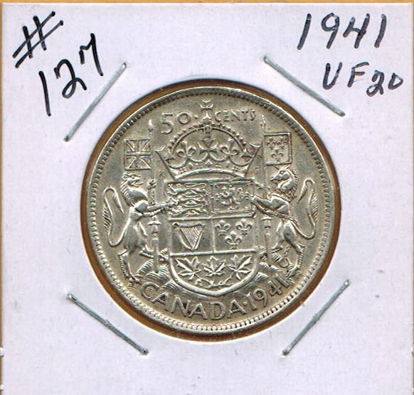 1941 CANADIAN SILVER 50 CENT COIN - Schmalz Auctions