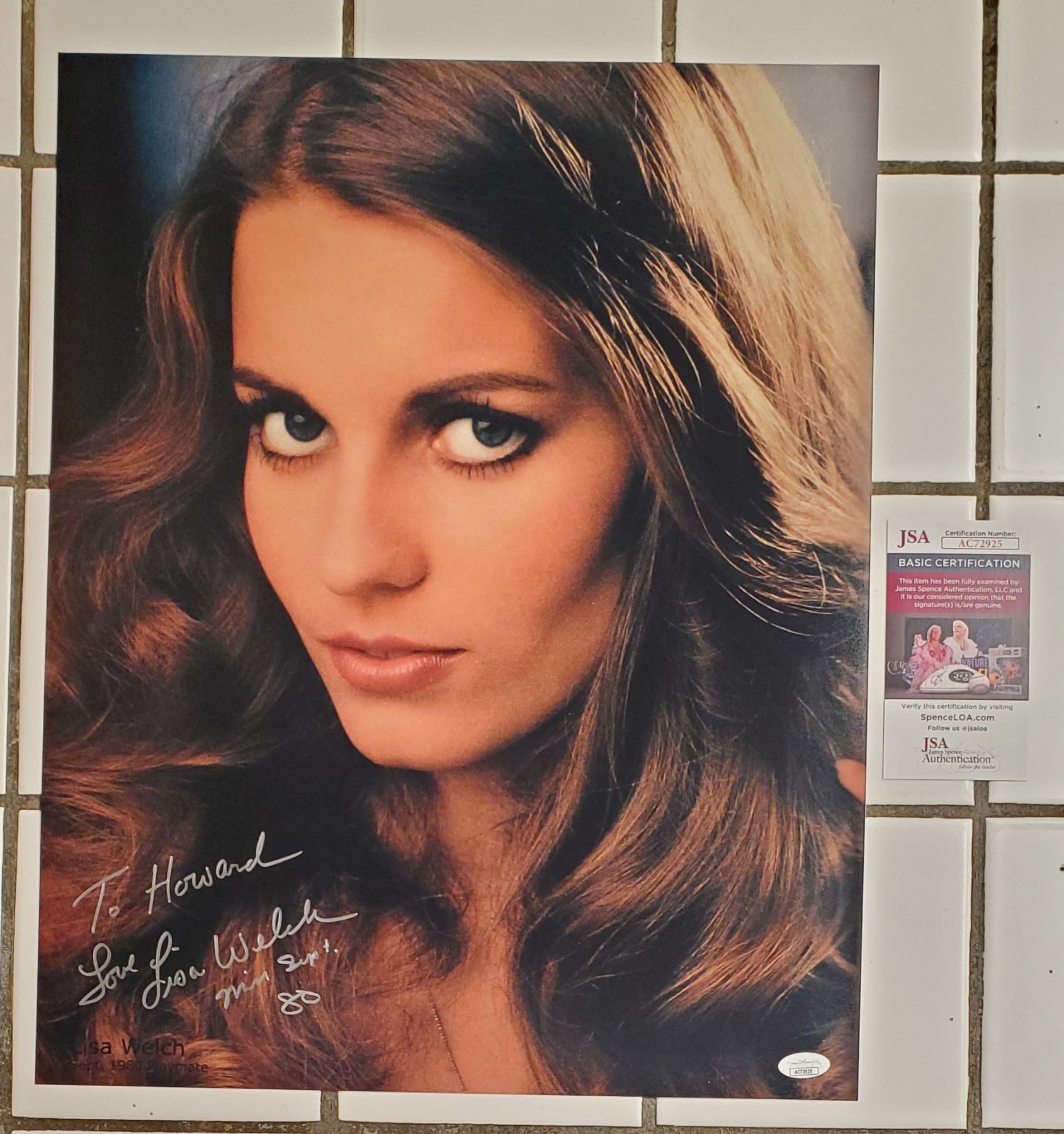 Lisa Welch, Miss September 1980, Signed 16x20 Photo, JSA COA and photo ...
