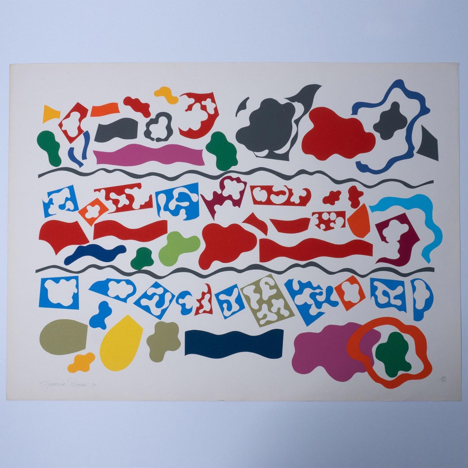 Nadine Prado, Original Serigraph on Paper, Seascape, Signed