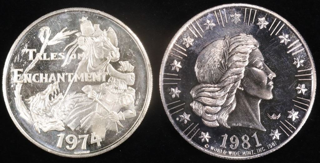 (2) .999 SILVER ROUNDS