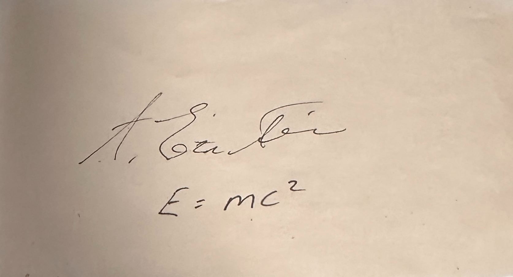Albert Einstein Autographed Cut
