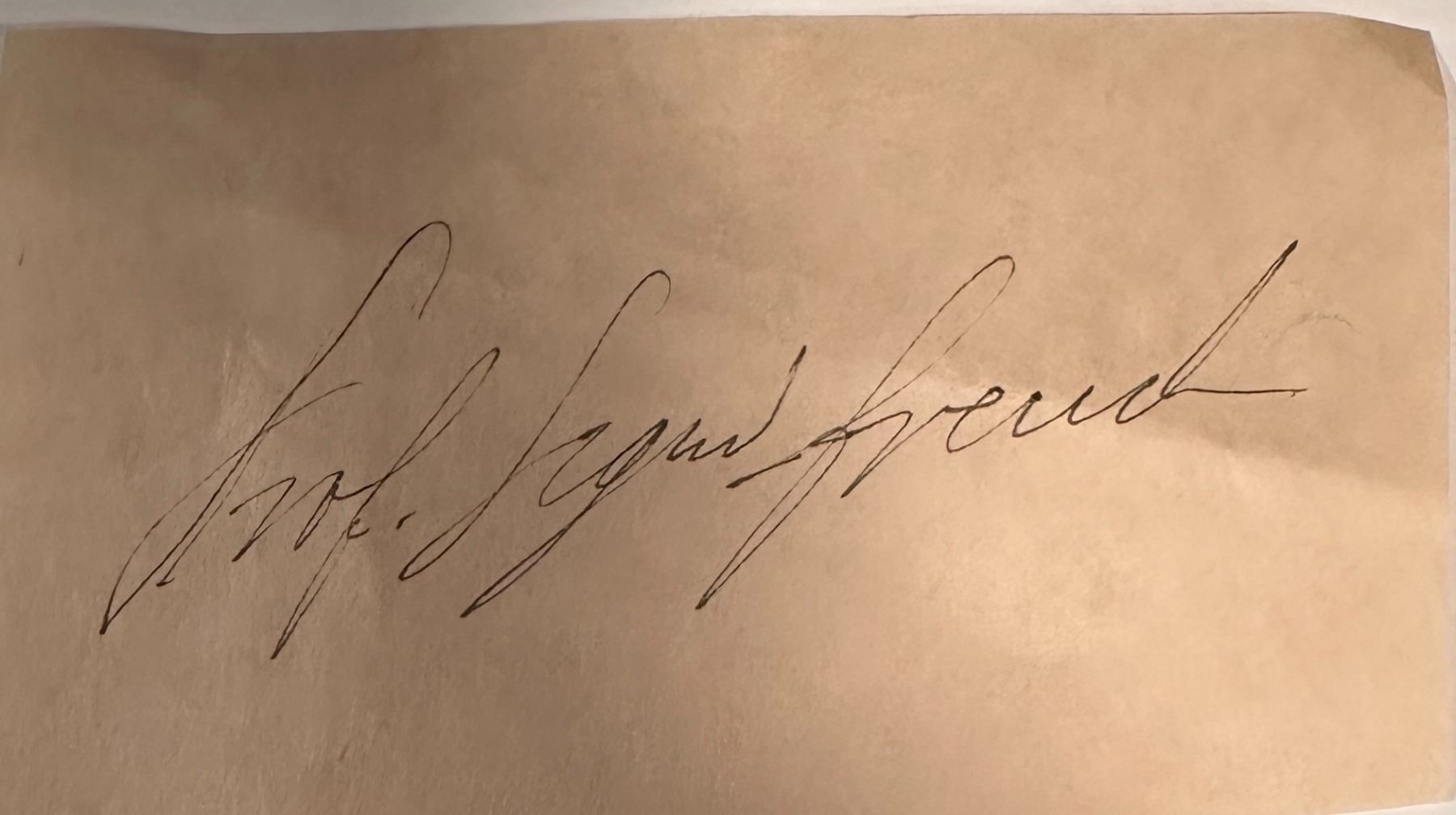 Sigmund Freud Cut Autograph