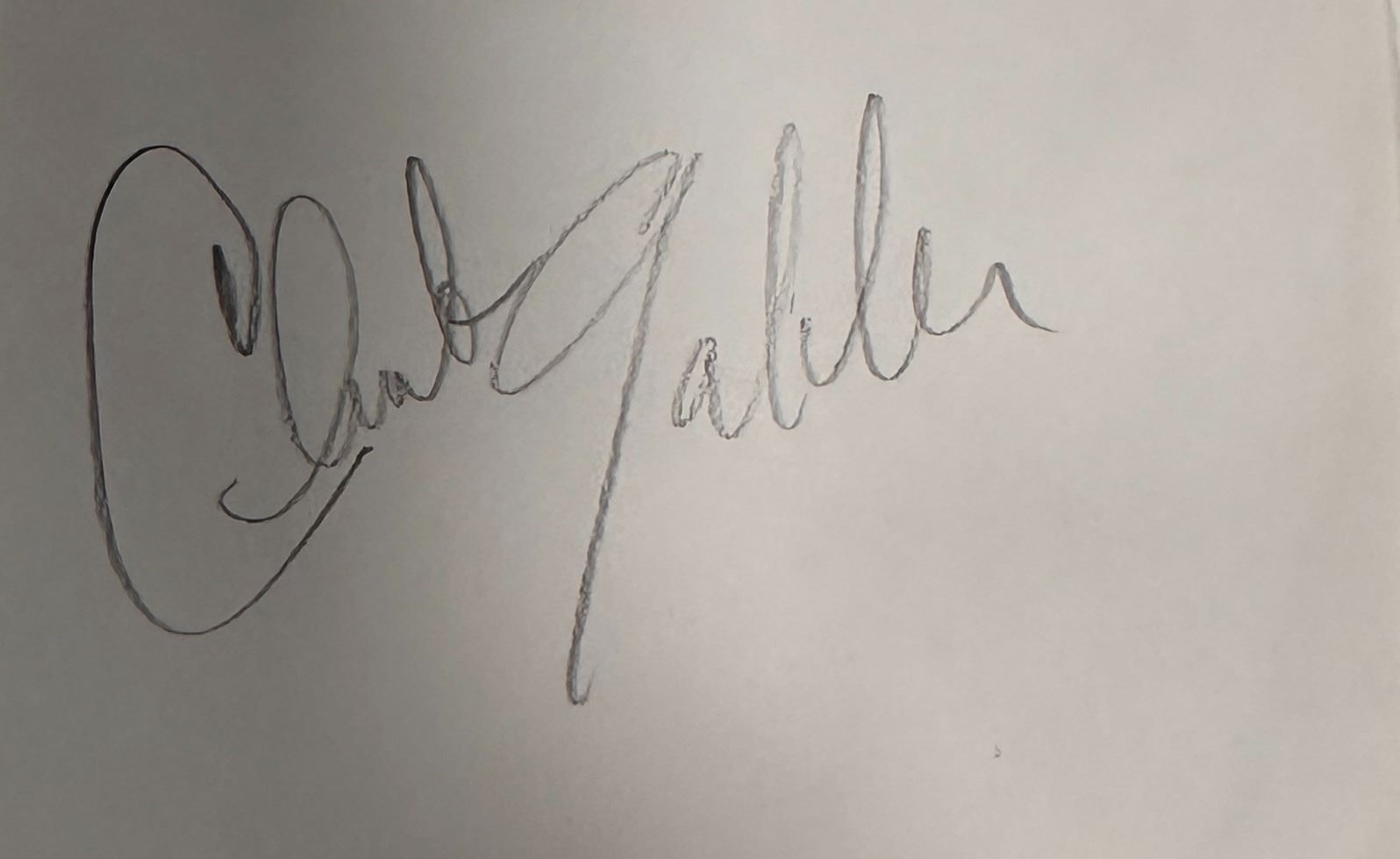 Clark Gable Autograph Page