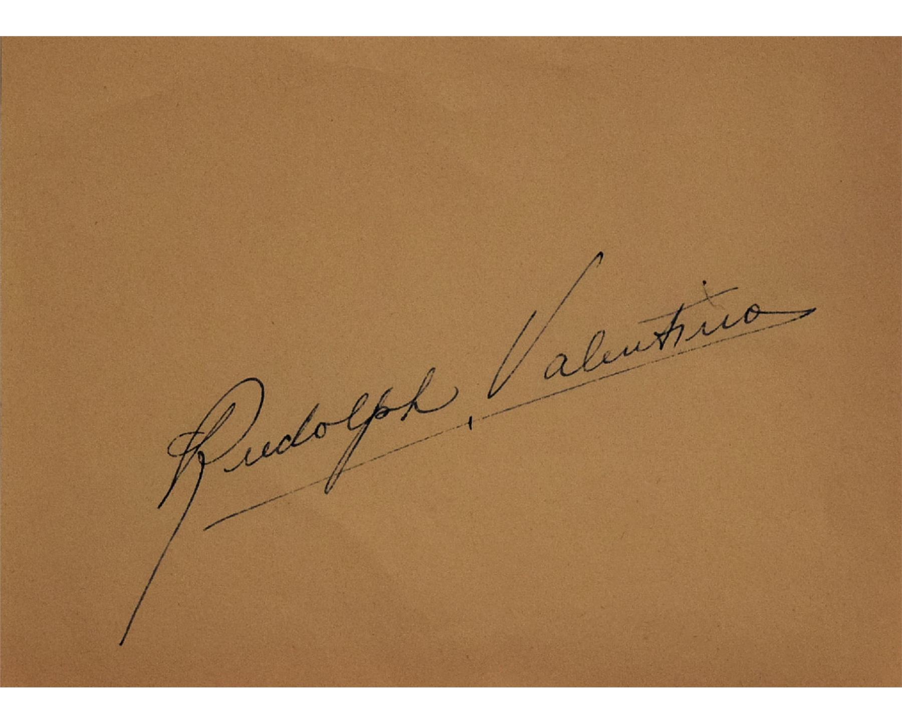 Rudolph Valentino signature slip
