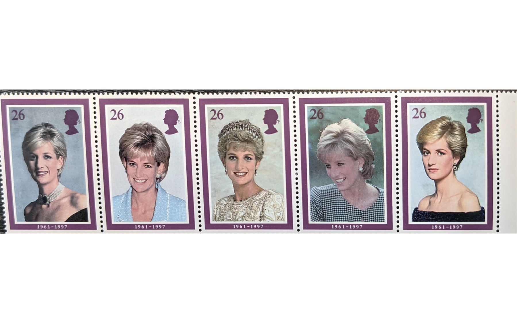British Stamp Tribute Honors Princess Diana Stamp Set.