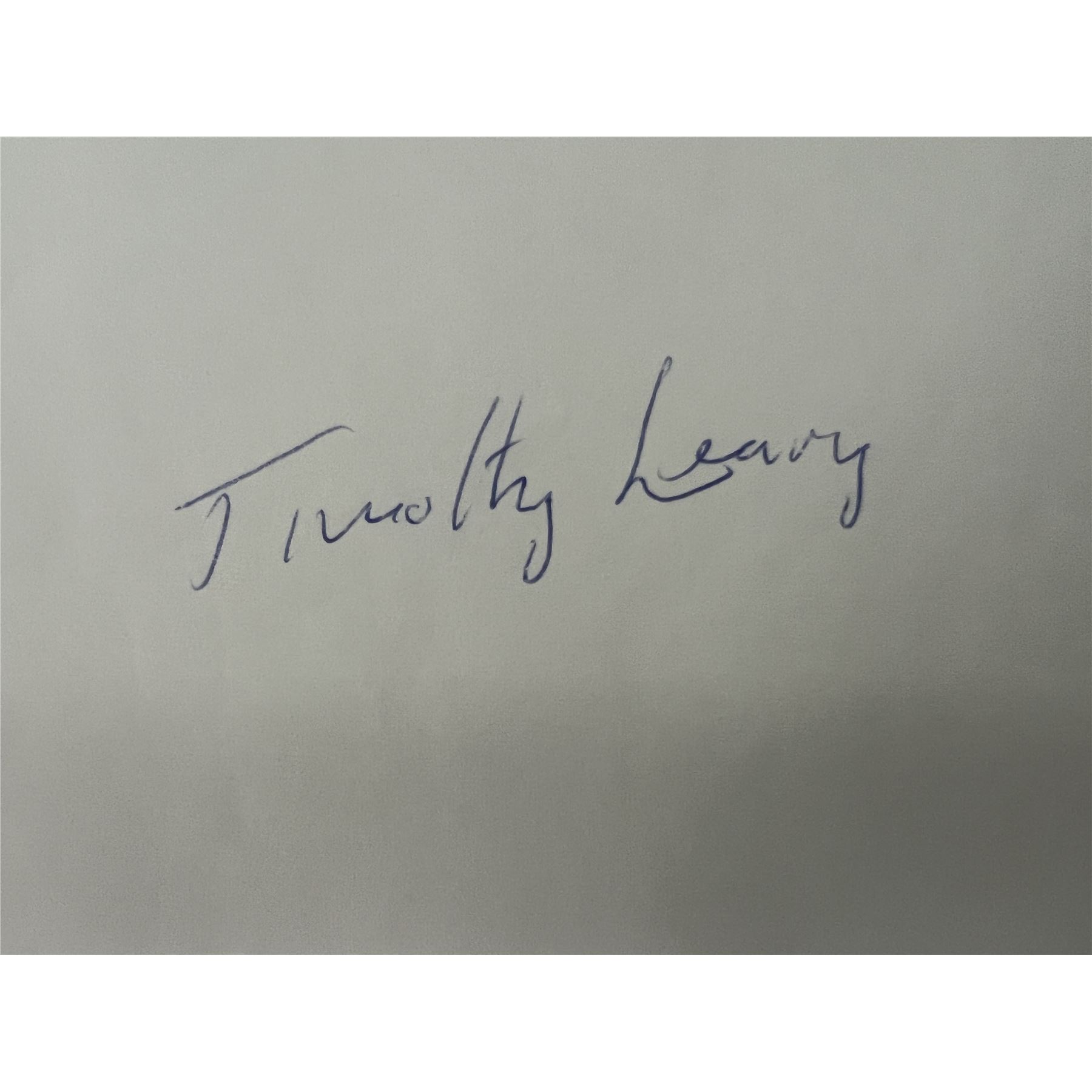 Timothy Leary original signature