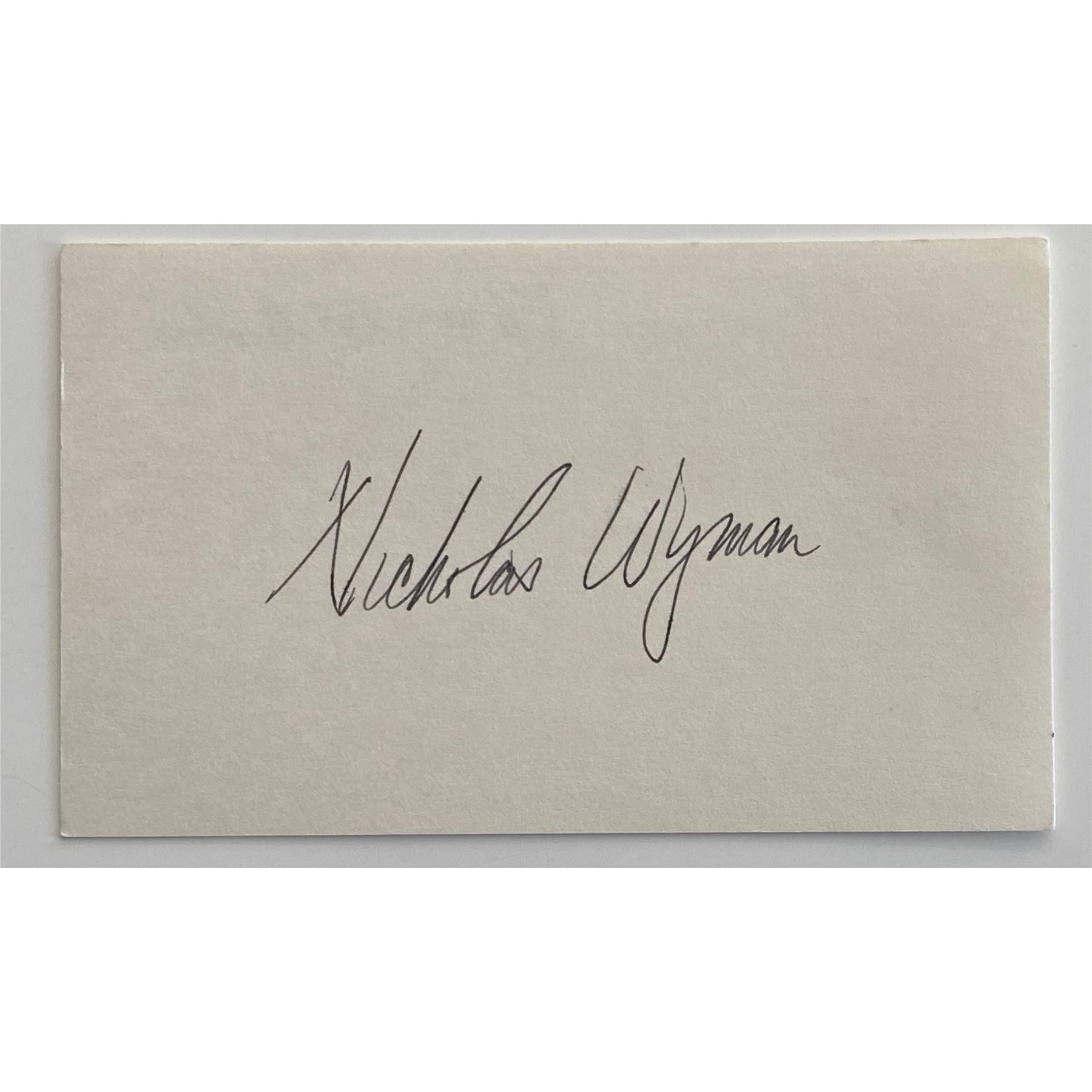 Nick Wyman original signature