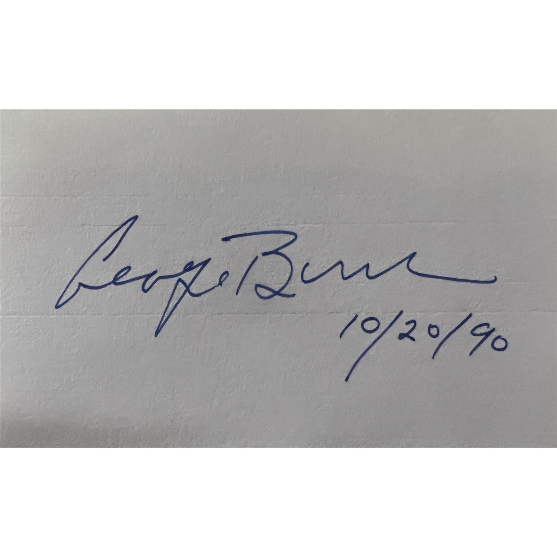 George Burns original signature