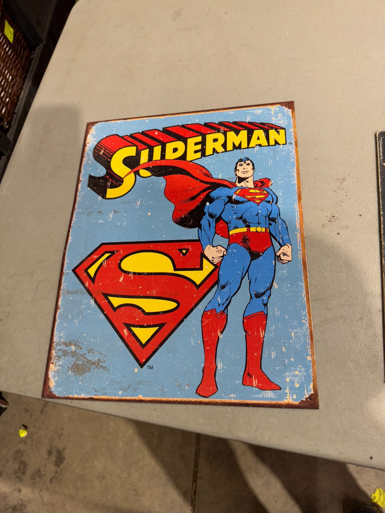 Superman tin sign