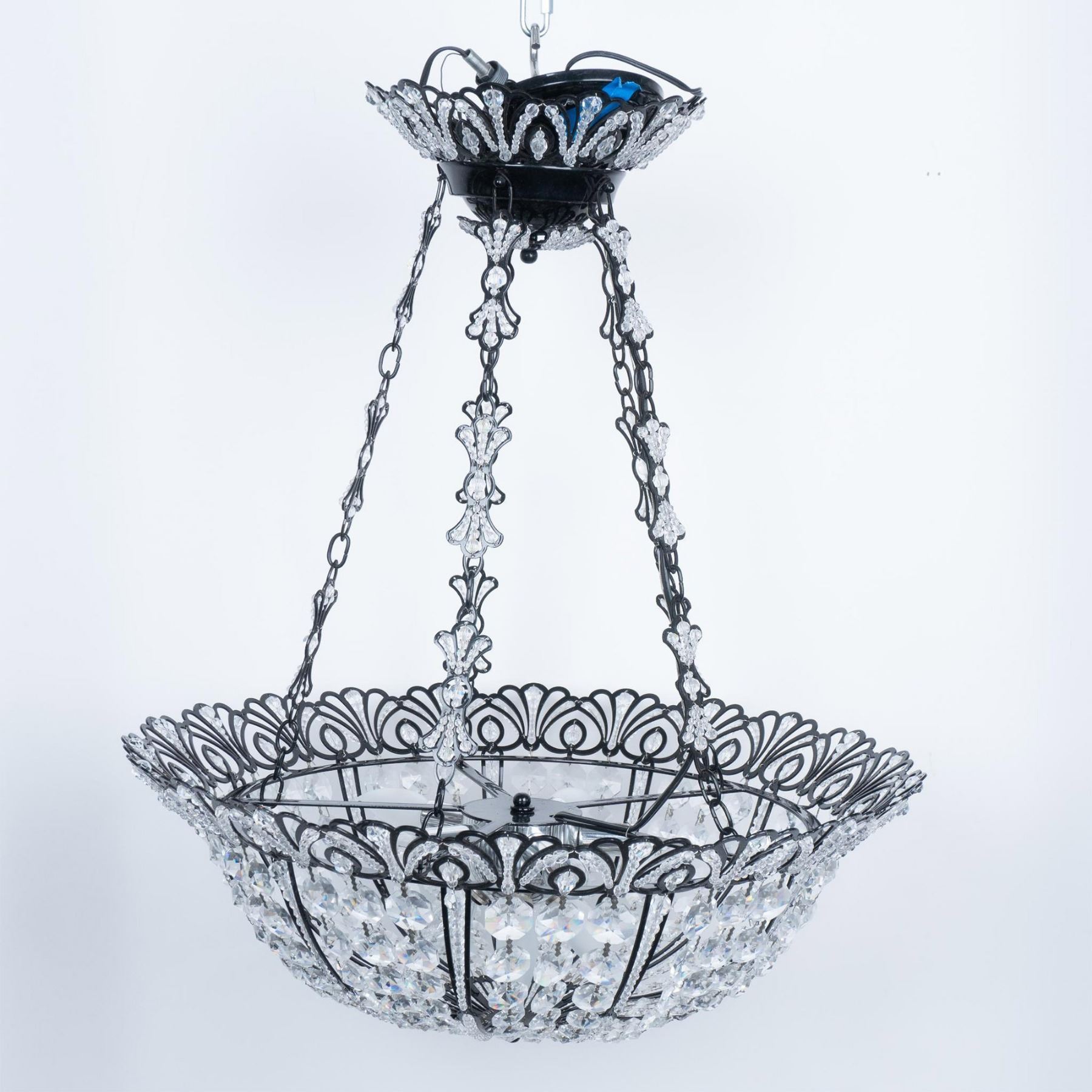 Original Tiara Shape Beaded Chrystal Chandelier w/9 Lights