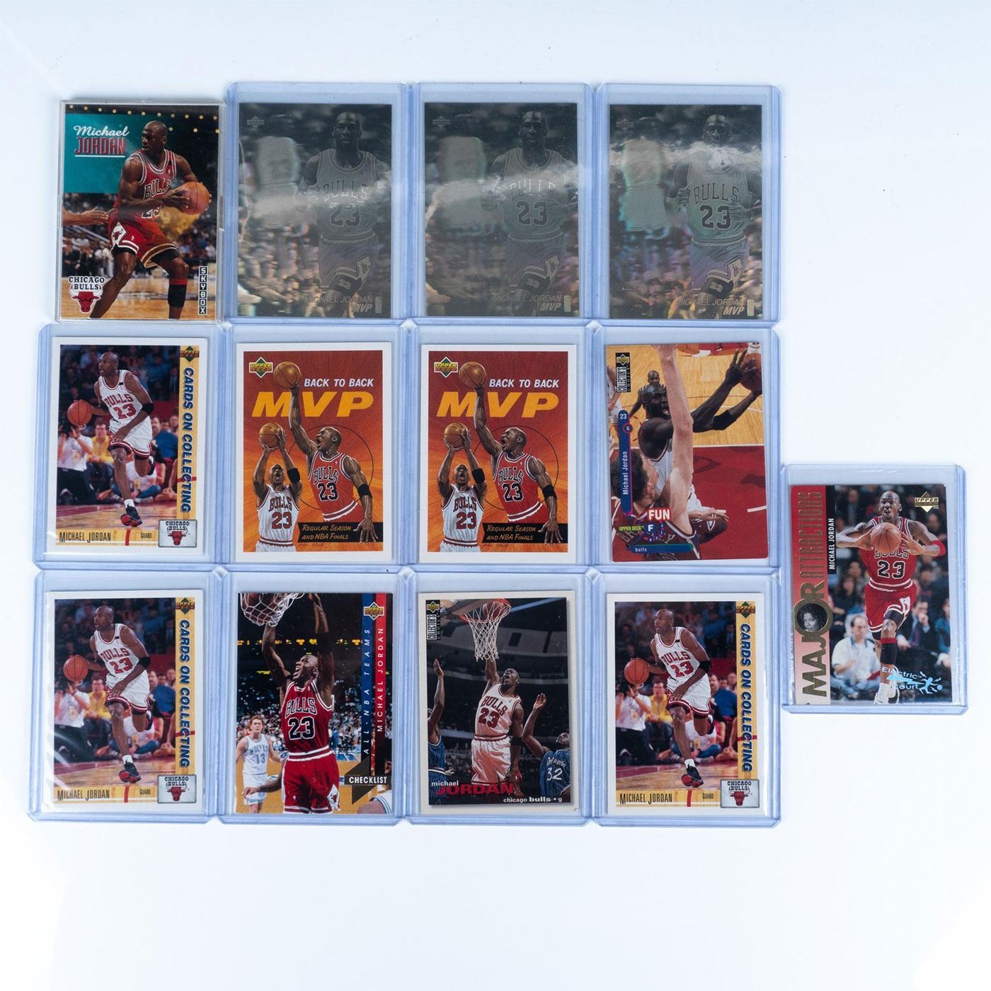 13pc Michael Jordan Trading Card Grouping