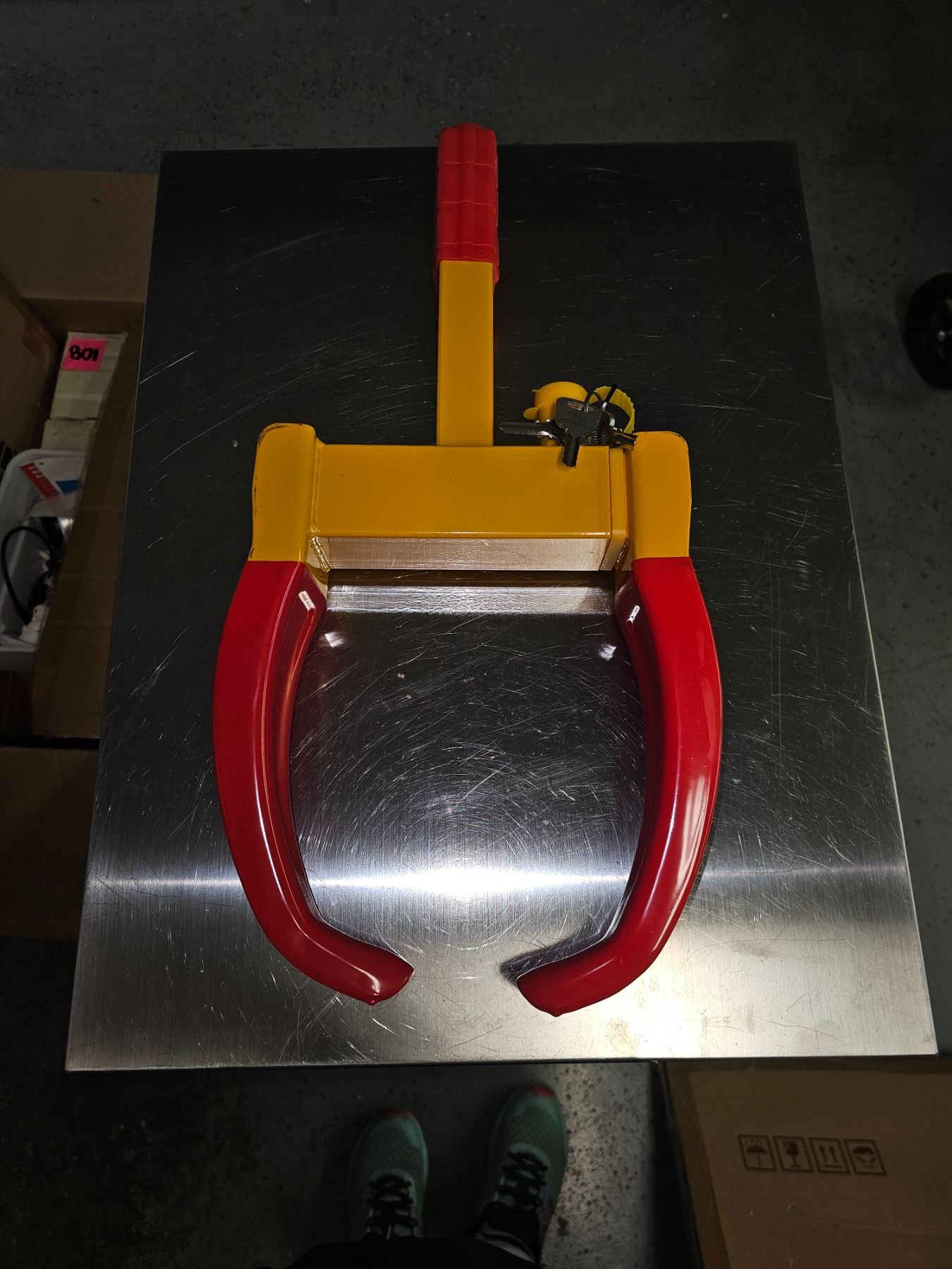 Heavy Duty Trailer Lock Wheel Clamps, Adjustable Anti-Theft Tire Lock ...