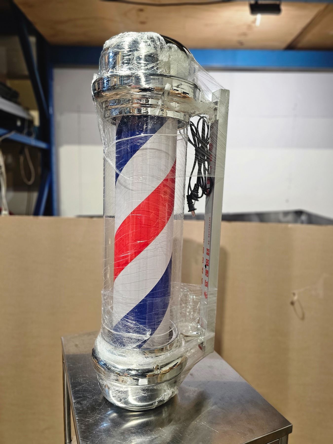 Barber Pole 30" Barber Pole LED Light Hair Salon Barber Shop Porch Sign ...