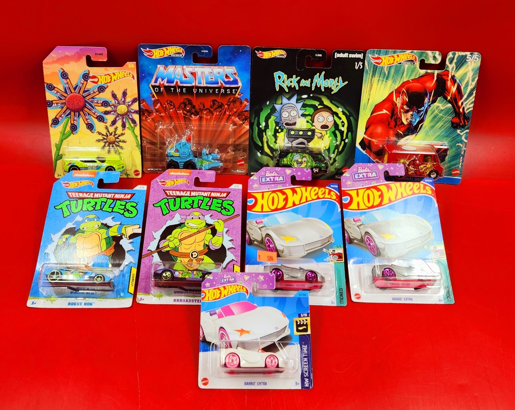 9 Collector Hot Wheels Masters Of The Universe, Barbie, Ninja Turtles ...