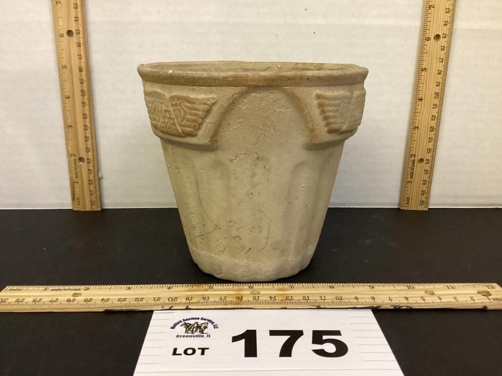 POTTERY PLANTER UNGLAZED NO MARKINGS