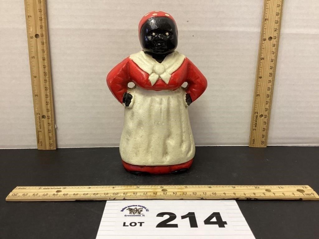 BLACK AMERICANA CAST IRON BANK