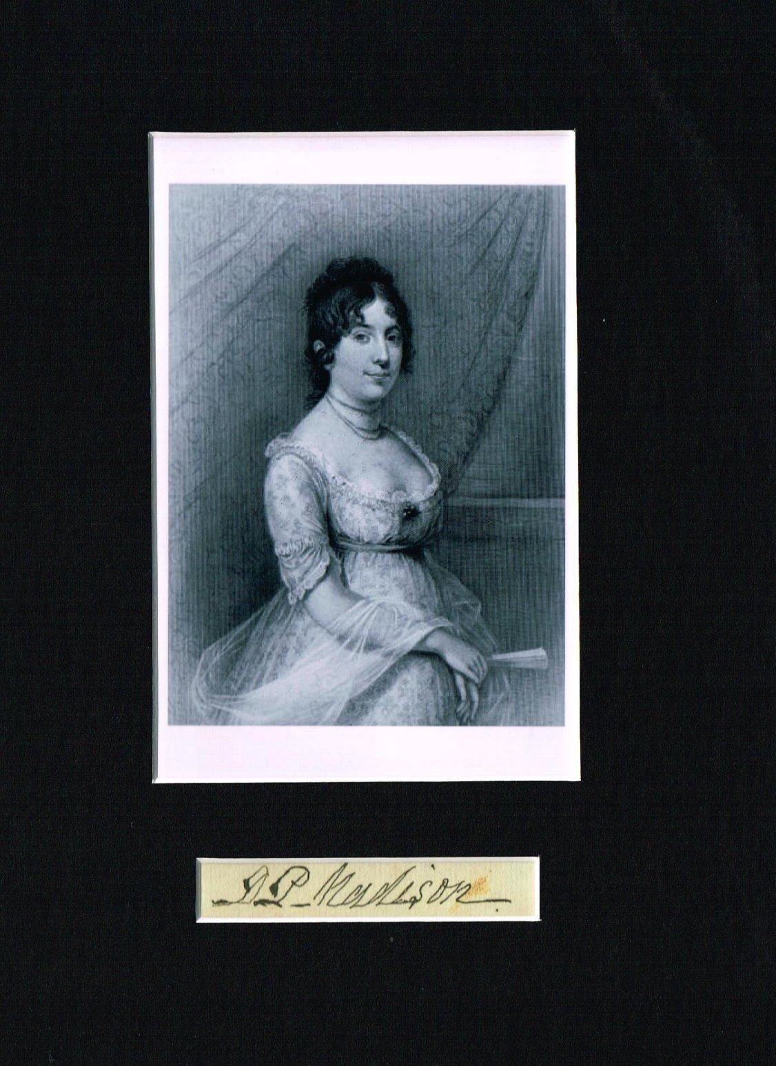 Dolly Madison signature. (1768-1849).