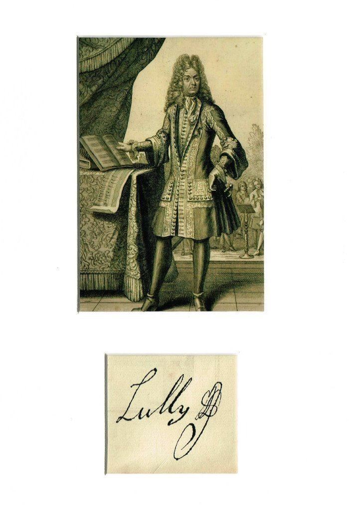 Jean-Baptiste Lully signature. (1632-1687).