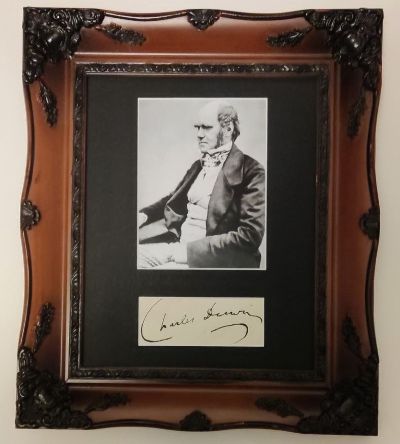 Charles Darwin signature 1809-1882.